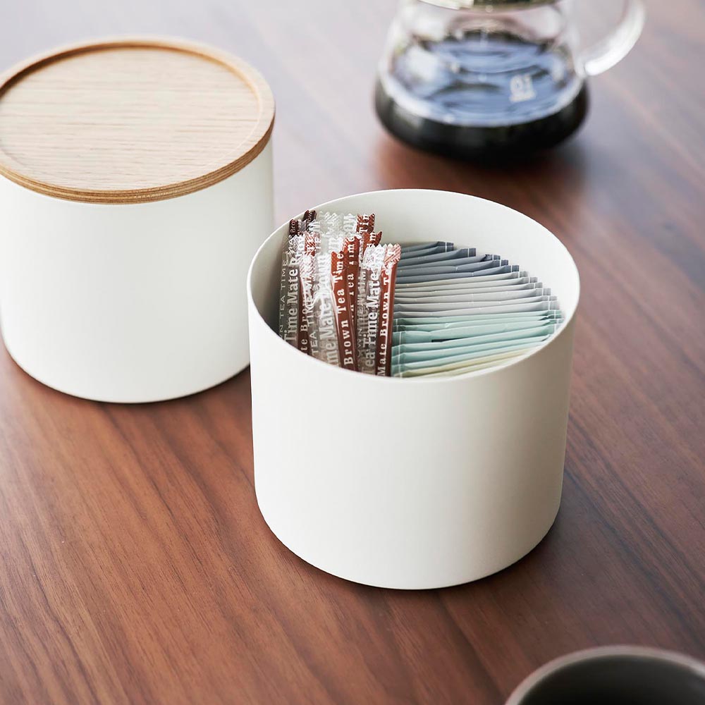 【正規販売店】バスケット型コーヒーペーパーフィルターケース リン S 山崎実業 RIN Sサイズ ブラウン ナチュラル 4566 4567 ...