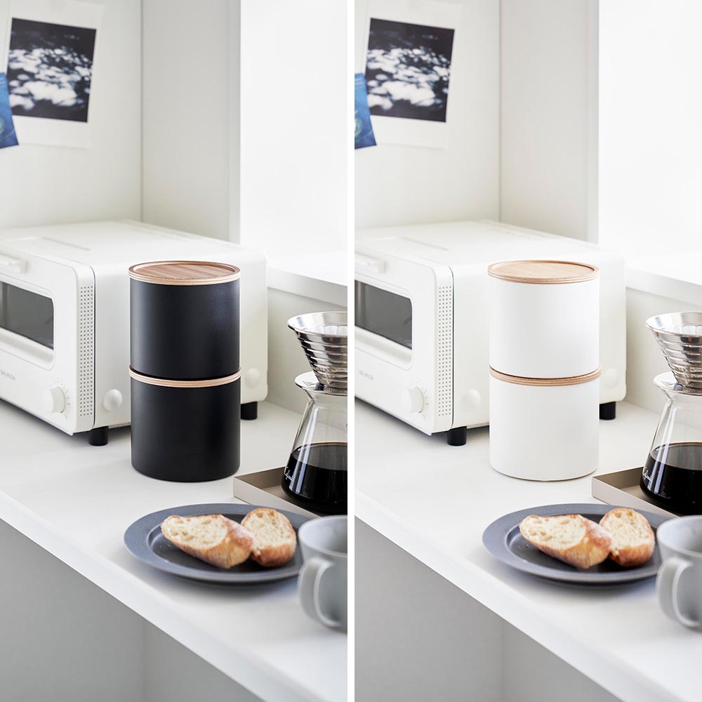 【正規販売店】バスケット型コーヒーペーパーフィルターケース リン S 山崎実業 RIN Sサイズ ブラウン ナチュラル 4566 4567 ...